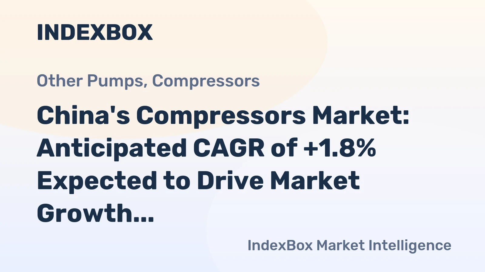 China's Compressors Market: Anticipated CAGR of +1.8% Expected to Drive Market Growth until 2035