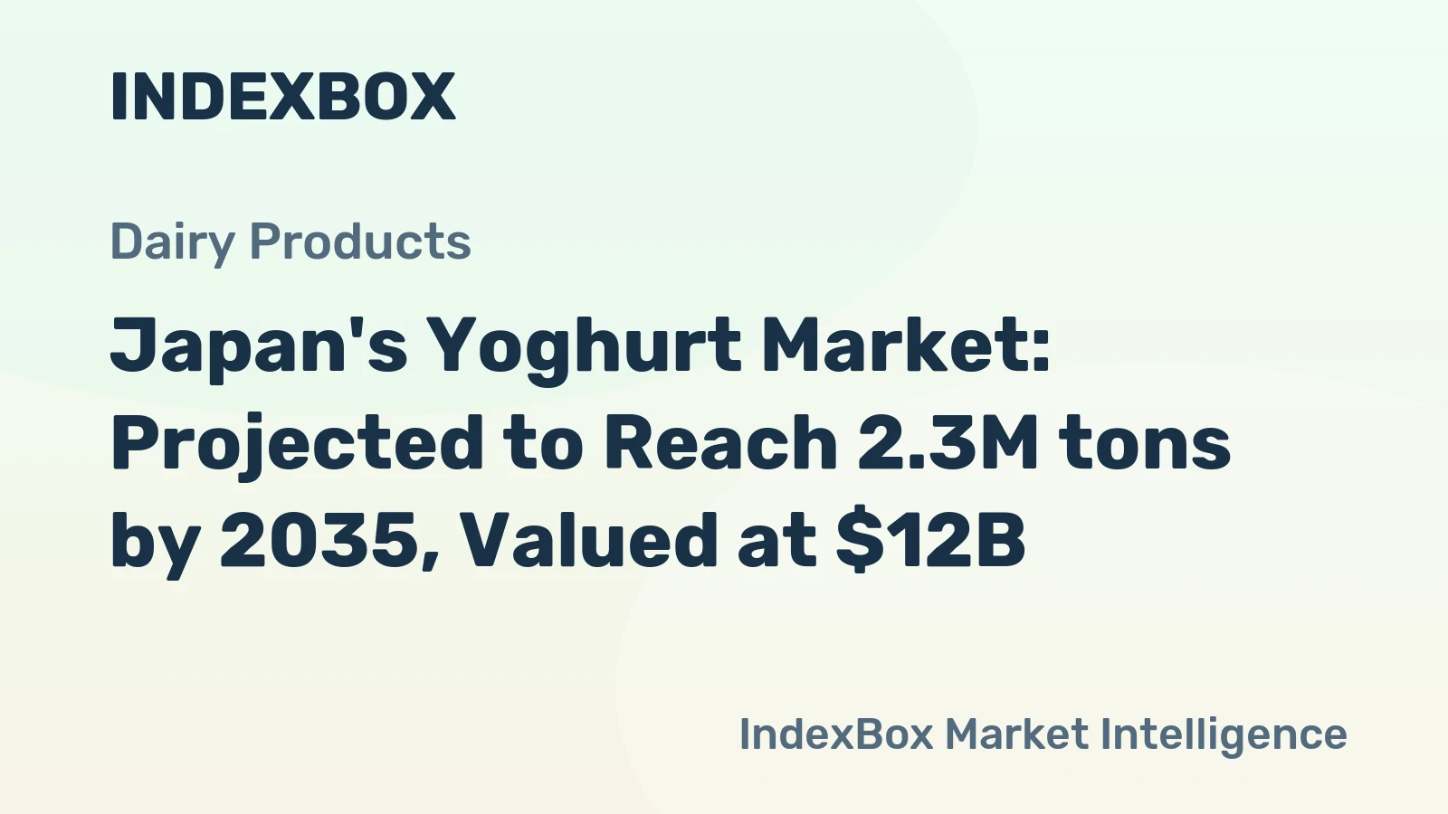 Japan's Yoghurt Market: Projected to Reach 2.3M tons by 2035, Valued at $12B