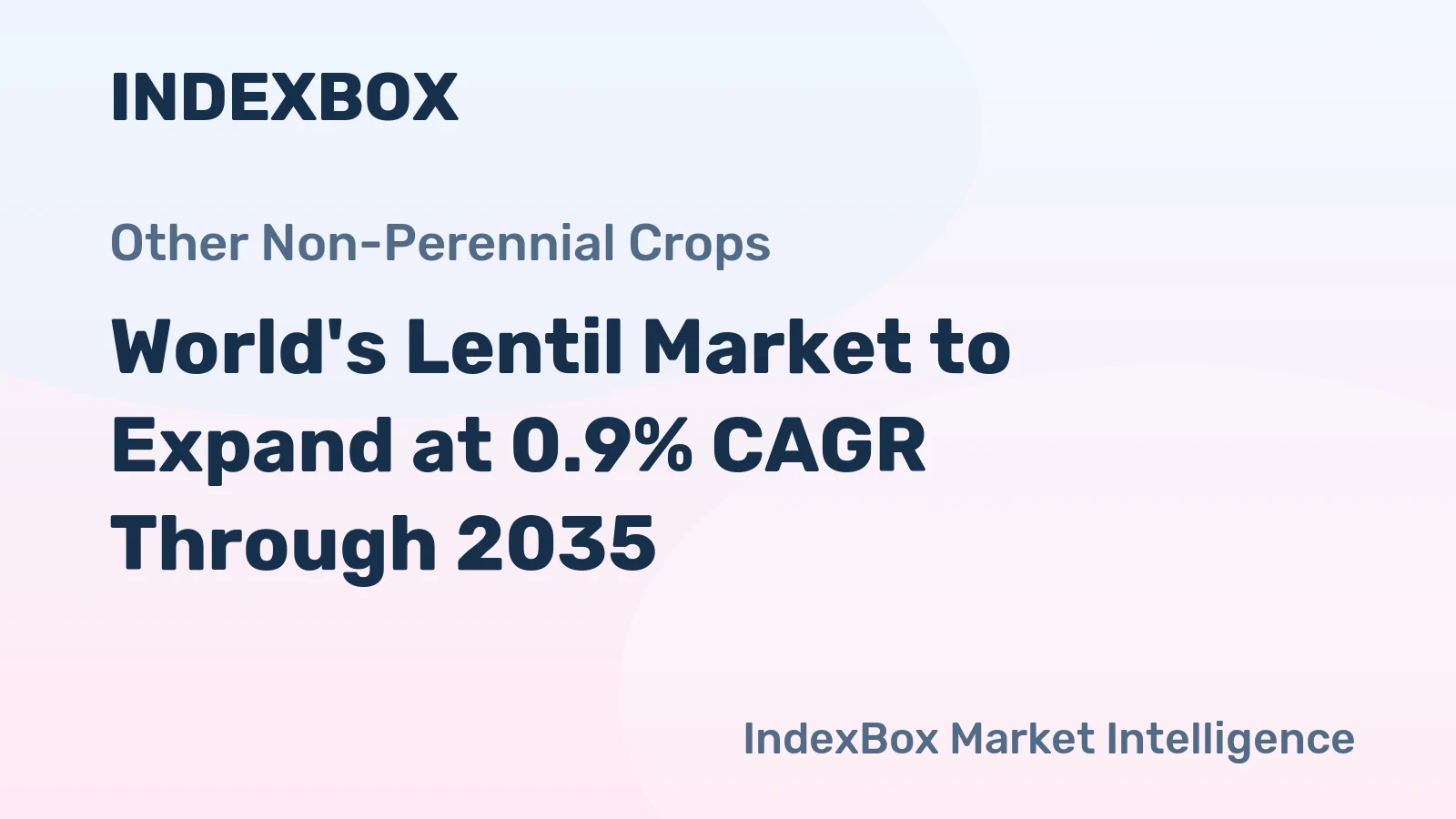 World's Lentil Market to Expand at 0.9% CAGR Through 2035