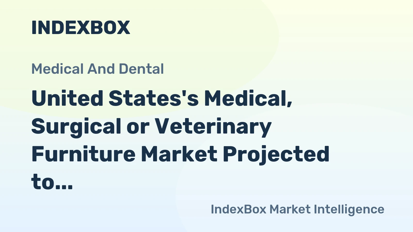 United States's Medical, Surgical or Veterinary Furniture Market Projected to Reach 104M Units and $1.7B by 2035
