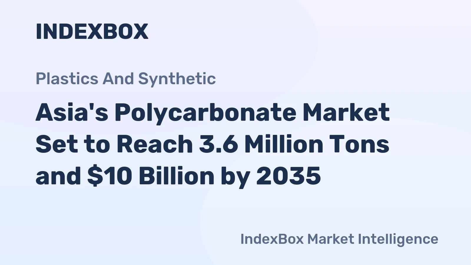 Asia's Polycarbonate Market Set to Reach 3.6 Million Tons and $10 Billion by 2035