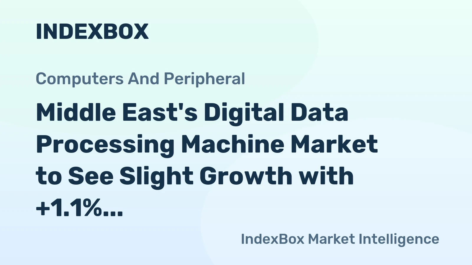 Middle East's Digital Data Processing Machine Market to See Slight Growth with +1.1% CAGR from 2024 to 2035