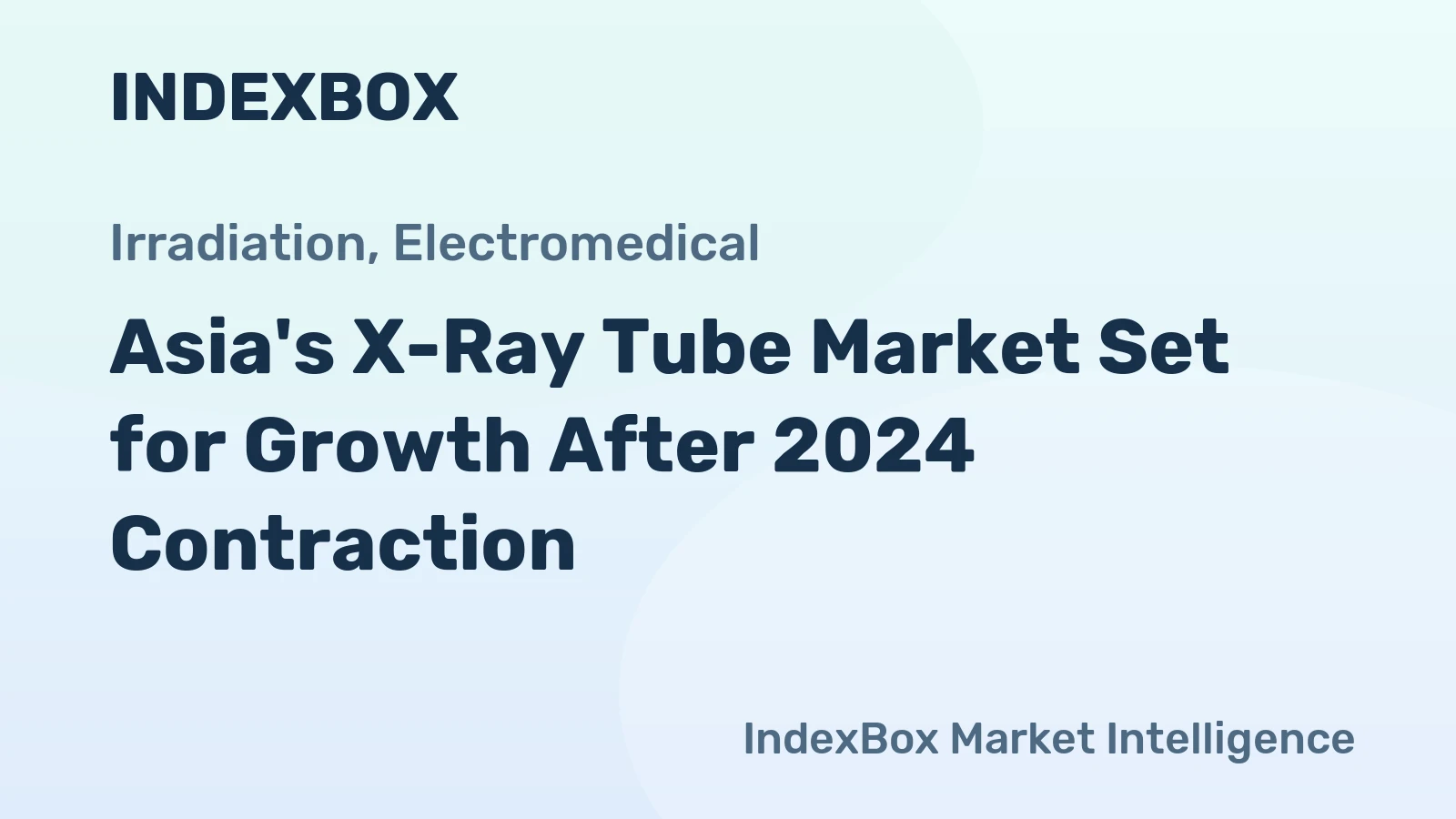 Asia's X-Ray Tube Market Set for Growth After 2024 Contraction