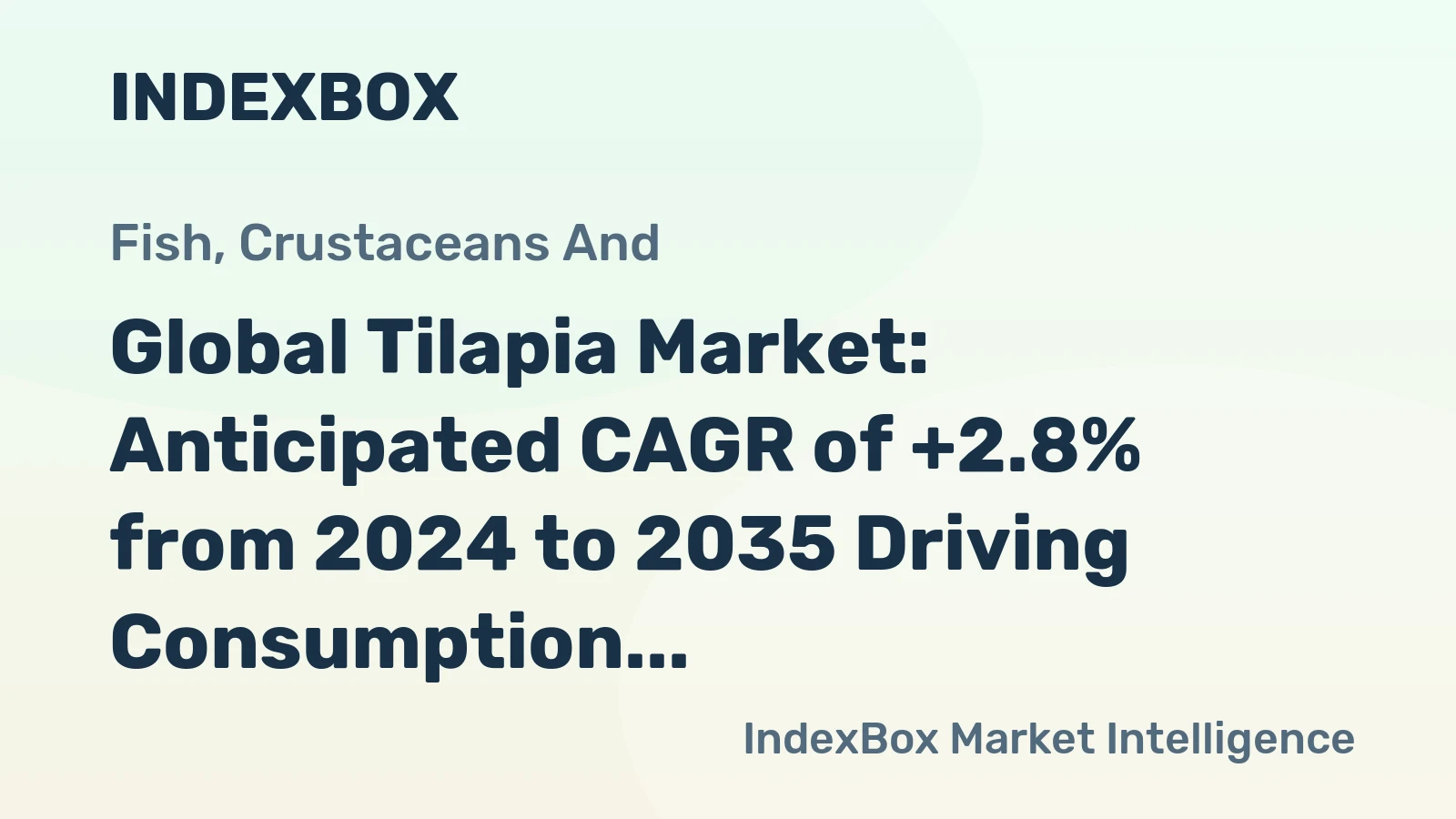 Global Tilapia Market: Anticipated CAGR of +2.8% from 2024 to 2035 Driving Consumption Trend
