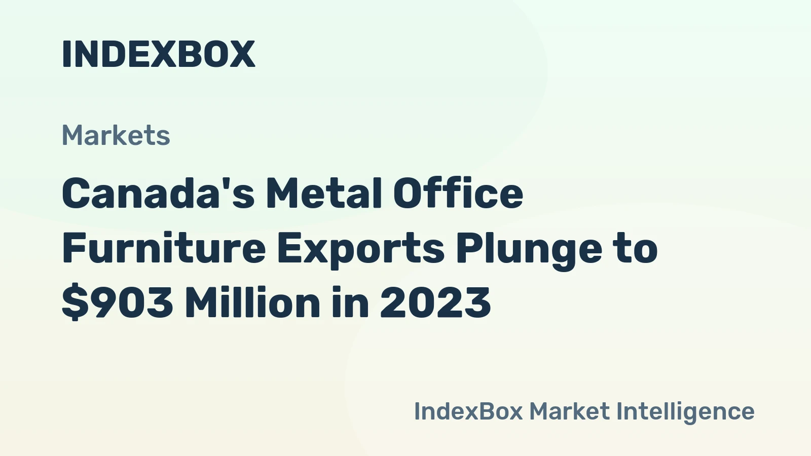 Canada's Metal Office Furniture Exports Plunge to $903 Million in 2023