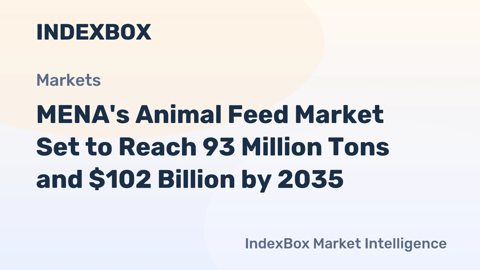 MENA's Animal Feed Market Set to Reach 93 Million Tons and $102 Billion by 2035
