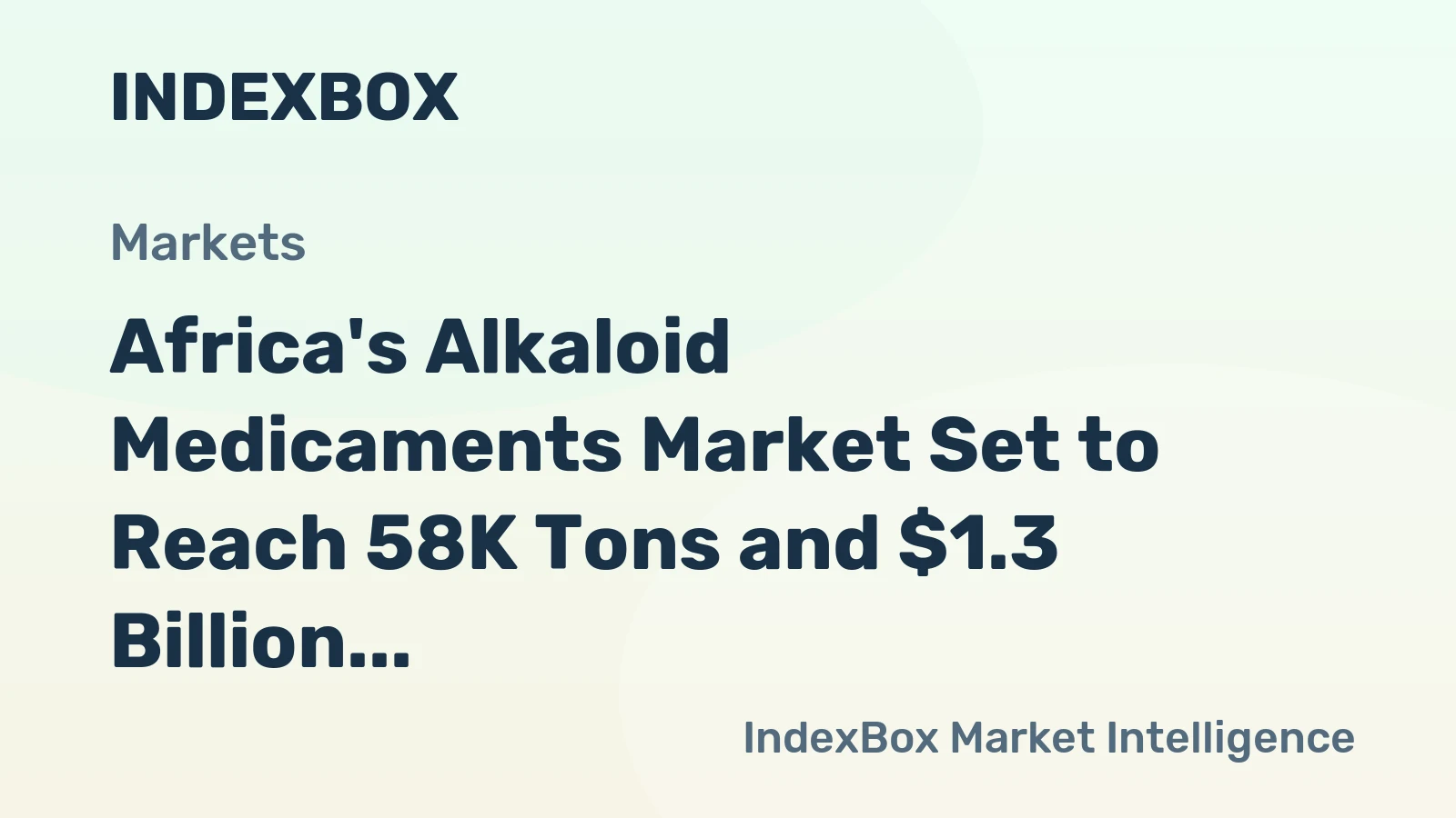Africa's Alkaloid Medicaments Market Set to Reach 58K Tons and $1.3 Billion by 2035