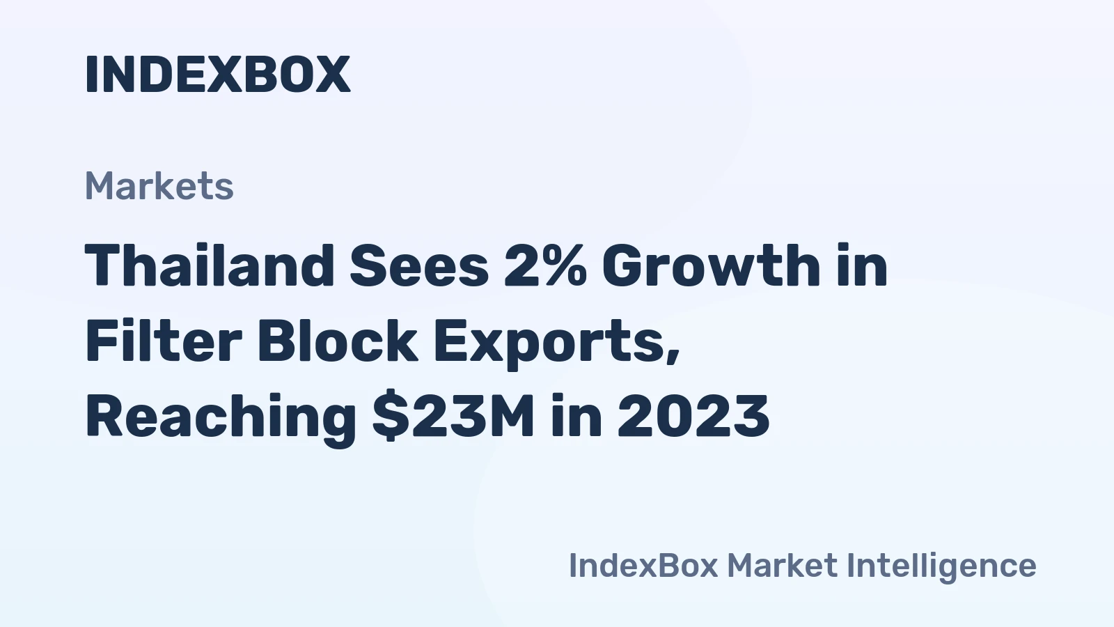 Thailand Sees 2% Growth in Filter Block Exports, Reaching $23M in 2023