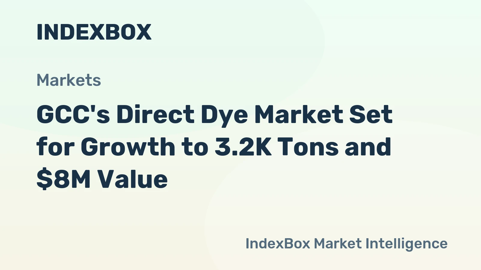 GCC's Direct Dye Market Set for Growth to 3.2K Tons and $8M Value