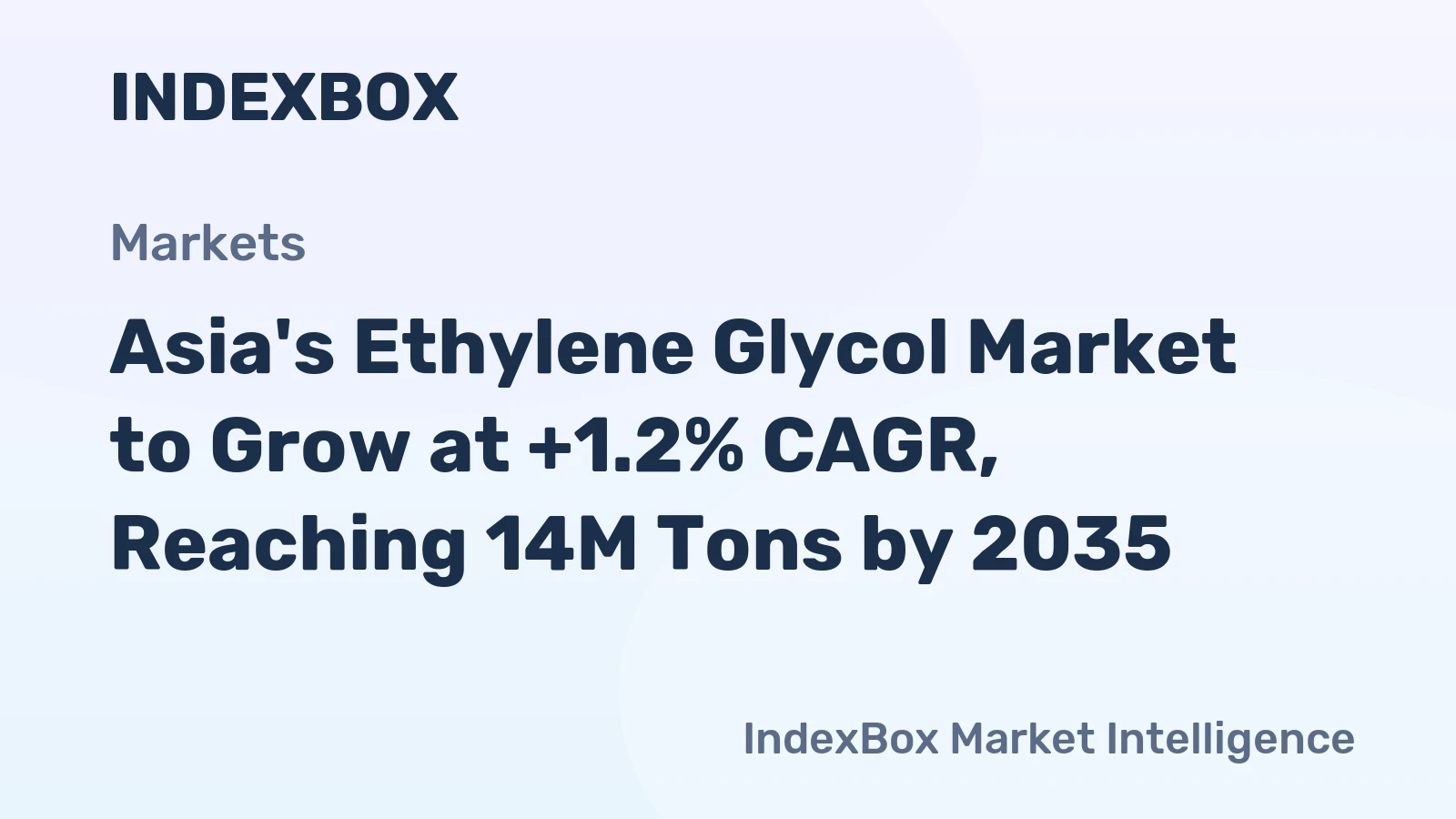 Asia's Ethylene Glycol Market to Grow at +1.2% CAGR, Reaching 14M Tons by 2035