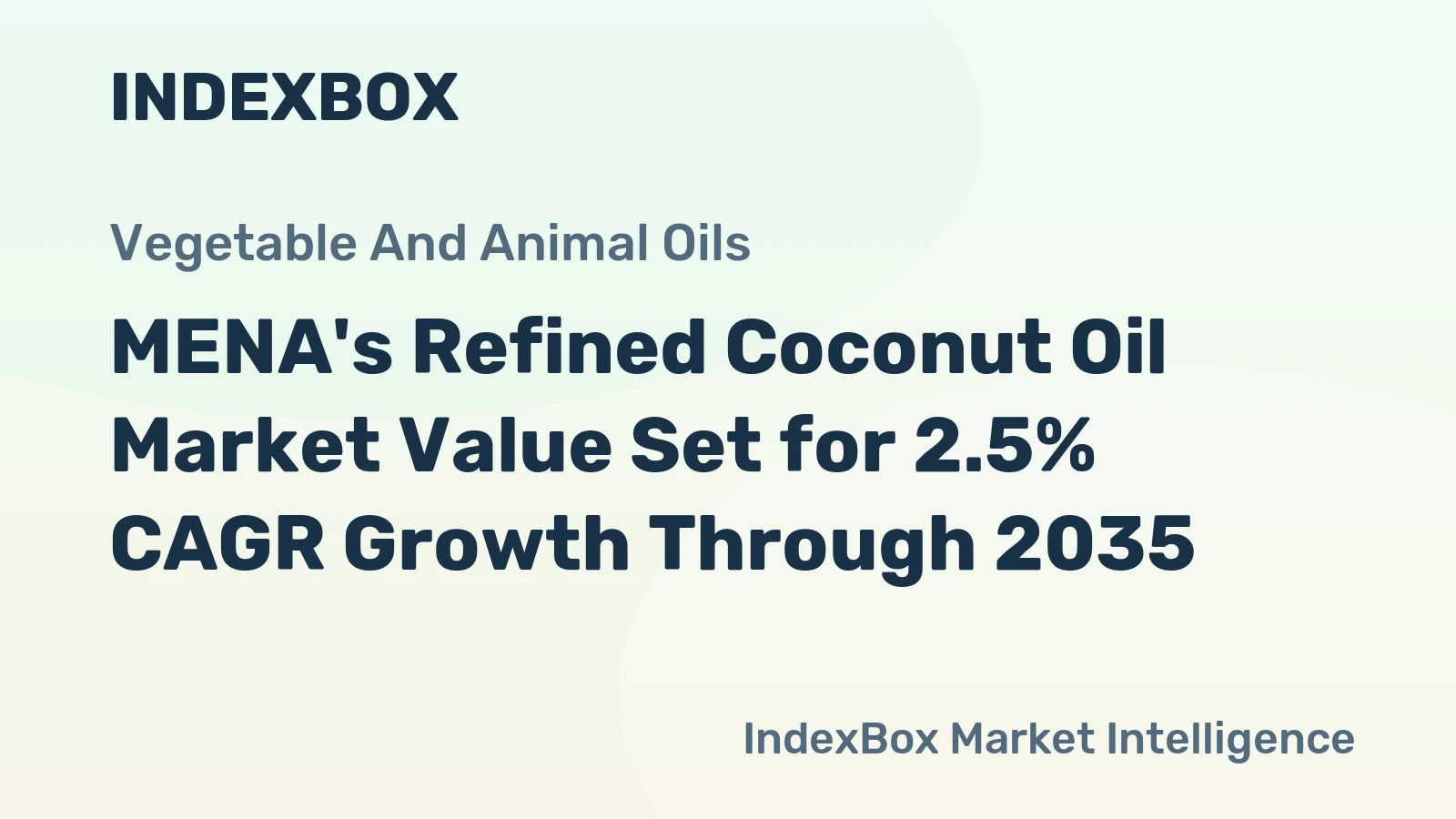 MENA's Refined Coconut Oil Market Value Set for 2.5% CAGR Growth Through 2035