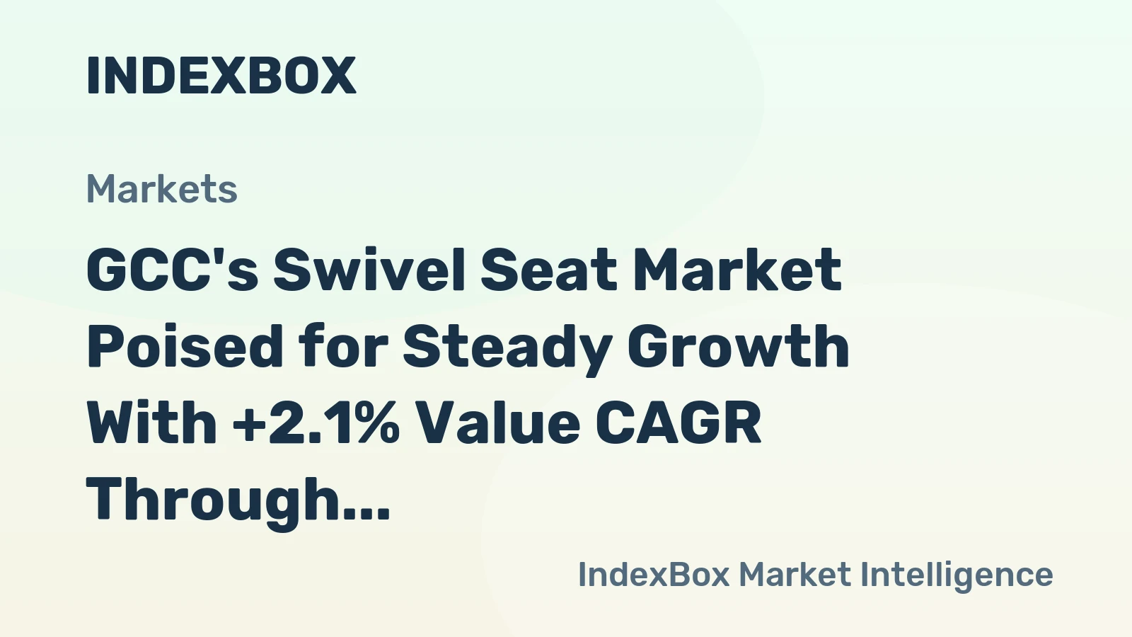 GCC's Swivel Seat Market Poised for Steady Growth With +2.1% Value CAGR Through 2035
