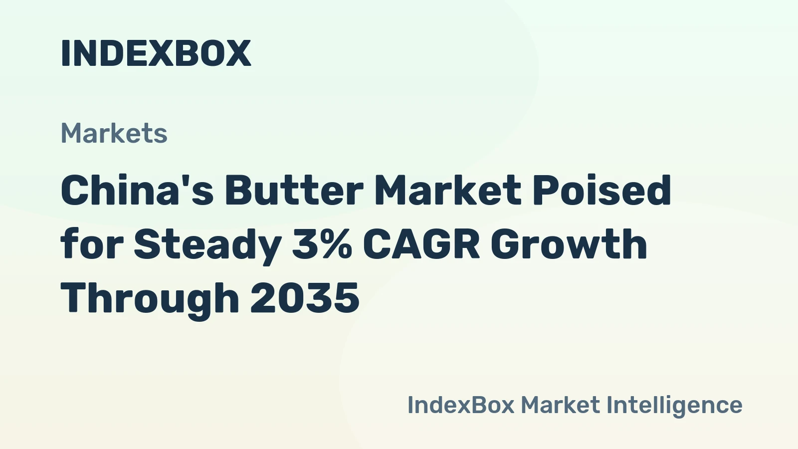 China's Butter Market Poised for Steady 3% CAGR Growth Through 2035