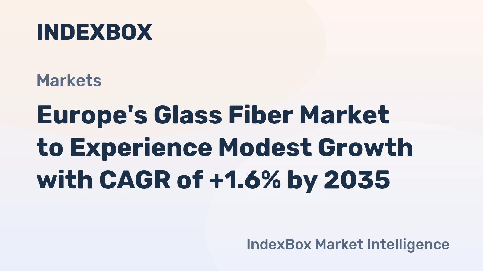 Europe's Glass Fiber Market to Experience Modest Growth with CAGR of +1.6% by 2035