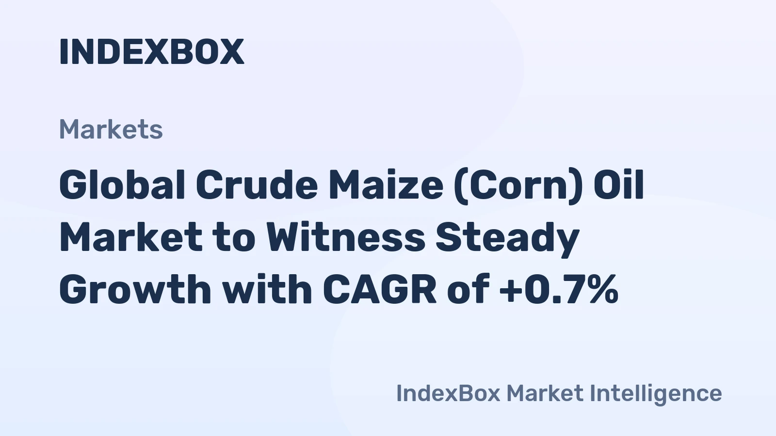 Global Crude Maize (Corn) Oil Market to Witness Steady Growth with CAGR of +0.7%