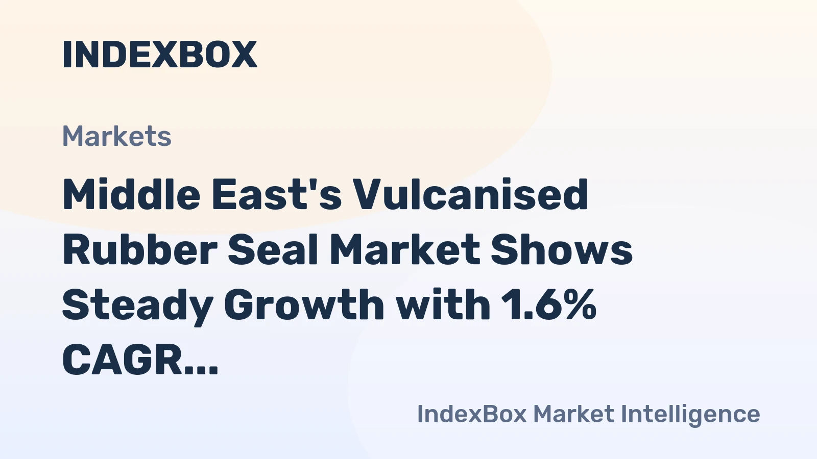 Middle East's Vulcanised Rubber Seal Market Shows Steady Growth with 1.6% CAGR Through 2035