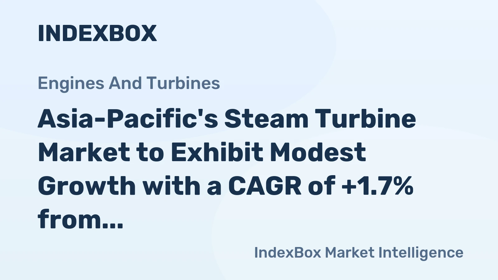 Asia-Pacific's Steam Turbine Market to Exhibit Modest Growth with a CAGR of +1.7% from 2024 to 2035