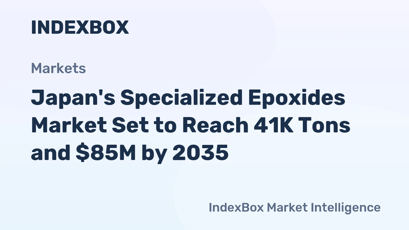 Japan's Specialized Epoxides Market Set to Reach 41K Tons and $85M by 2035