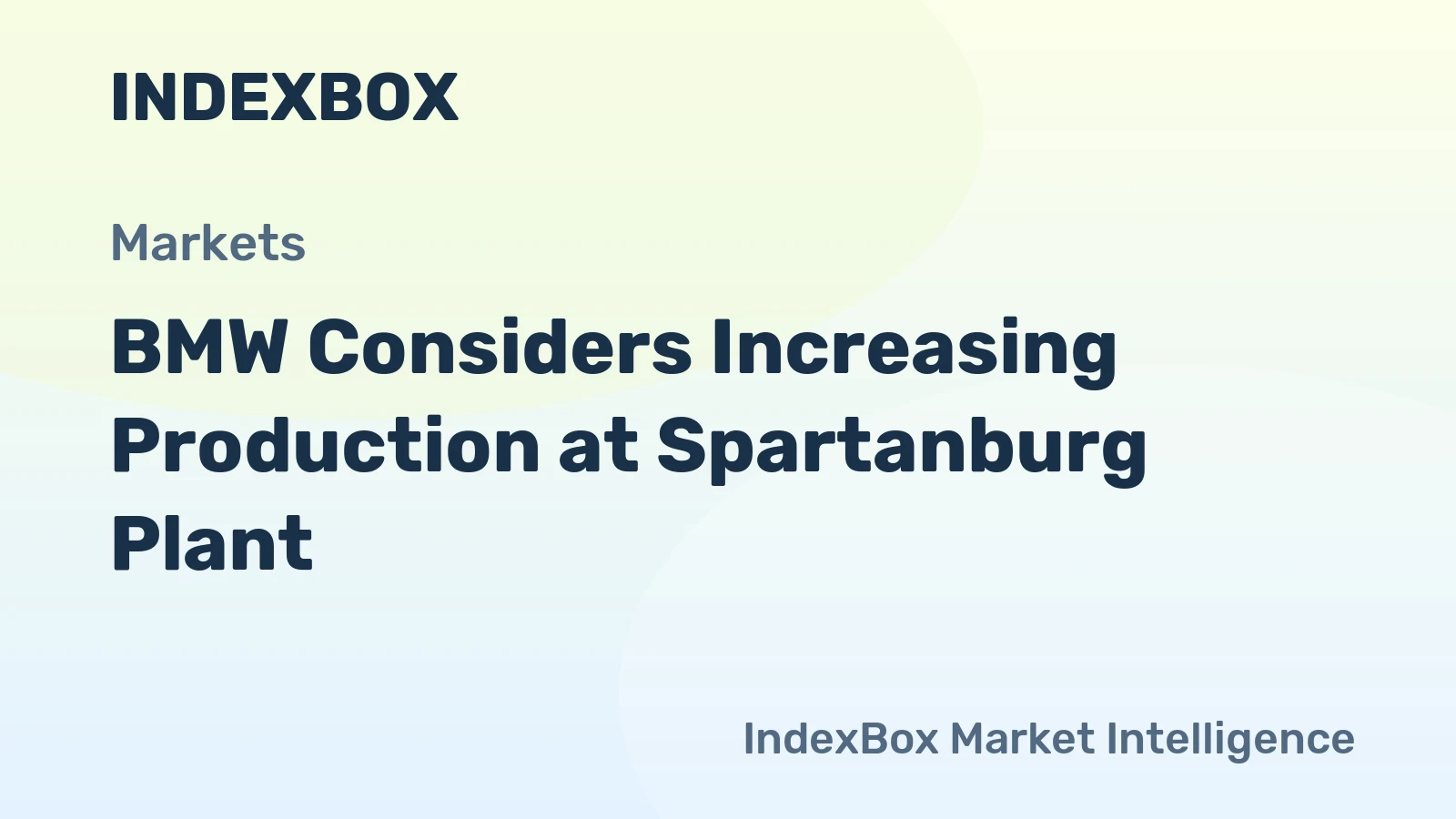 BMW Considers Increasing Production at Spartanburg Plant