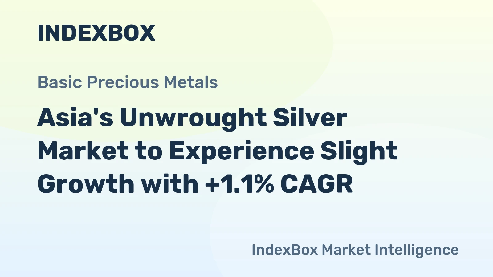 Asia's Unwrought Silver Market to Experience Slight Growth with +1.1% CAGR