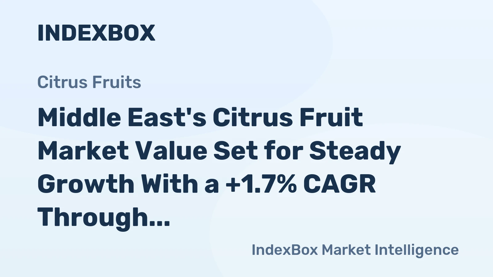 Middle East's Citrus Fruit Market Value Set for Steady Growth With a +1.7% CAGR Through 2035