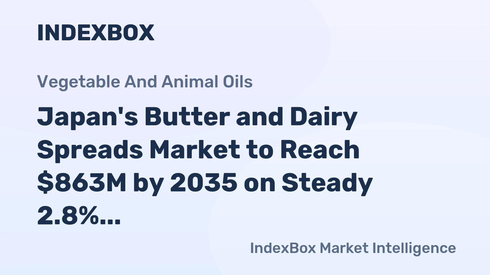 Japan's Butter and Dairy Spreads Market to Reach $863M by 2035 on Steady 2.8% CAGR Growth