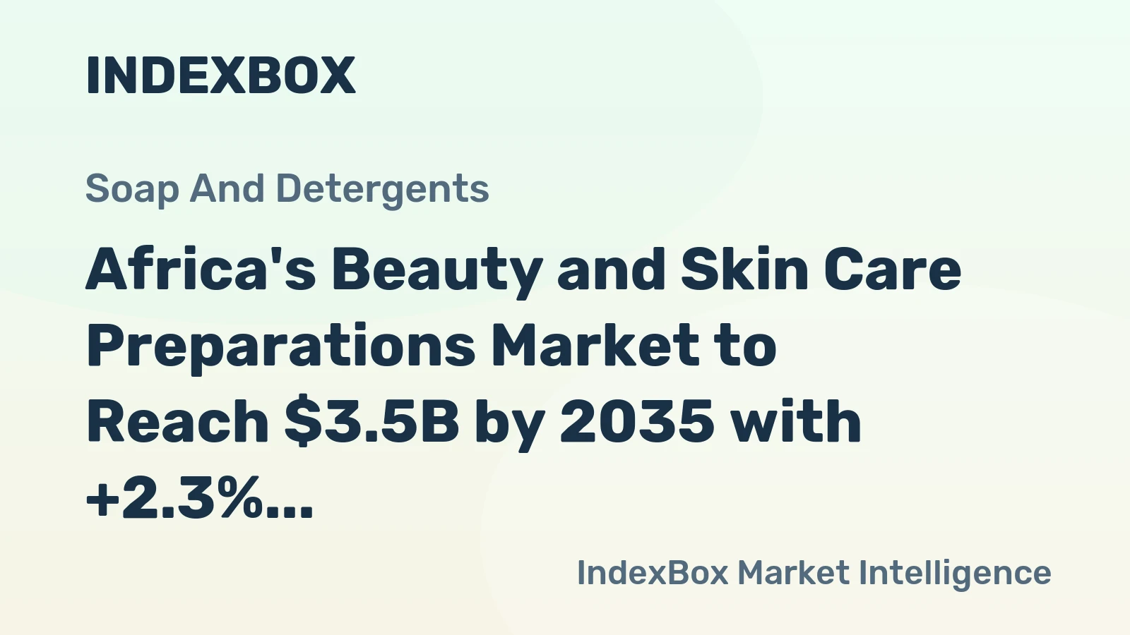 Africa's Beauty and Skin Care Preparations Market to Reach $3.5B by 2035 with +2.3% CAGR
