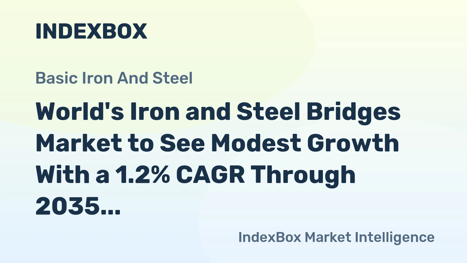 World's Iron and Steel Bridges Market to See Modest Growth With a 1.2% CAGR Through 2035
