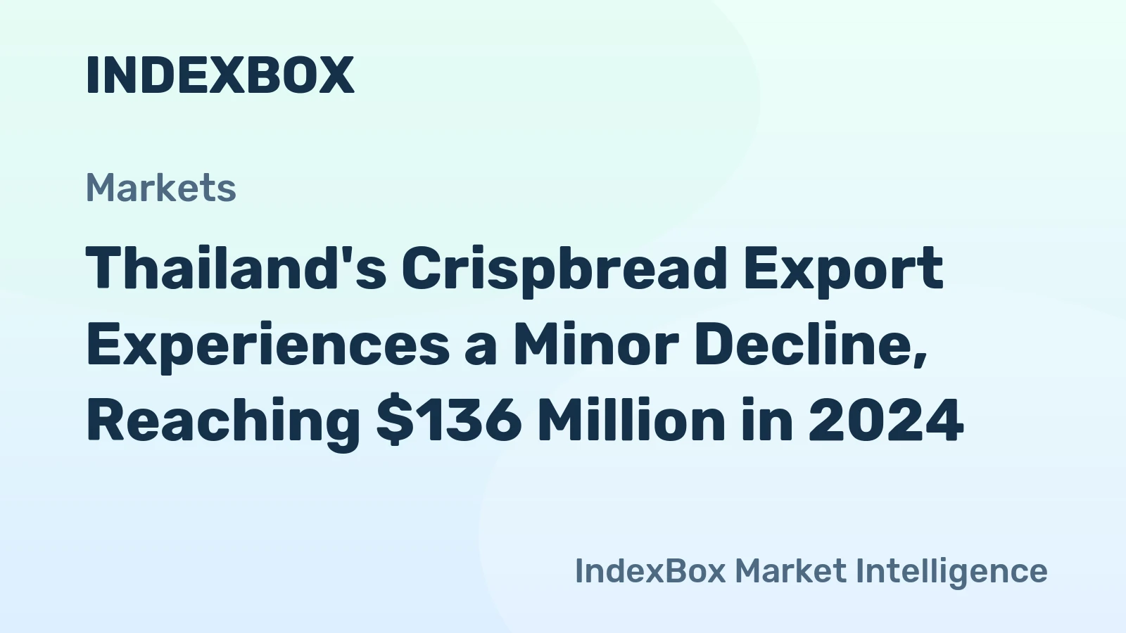 Thailand's Crispbread Export Experiences a Minor Decline, Reaching $136 Million in 2024
