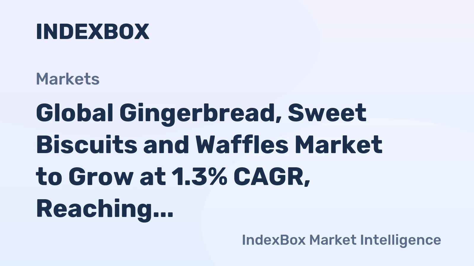 Global Gingerbread, Sweet Biscuits and Waffles Market to Grow at 1.3% CAGR, Reaching 54M Tons by 2035