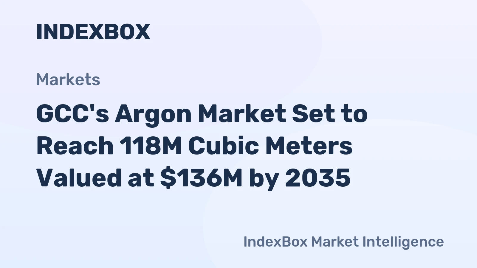 GCC's Argon Market Set to Reach 118M Cubic Meters Valued at $136M by 2035