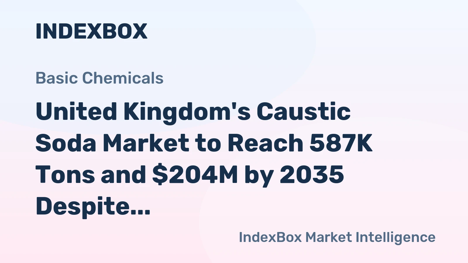 United Kingdom's Caustic Soda Market to Reach 587K Tons and $204M by 2035 Despite Recent Contraction