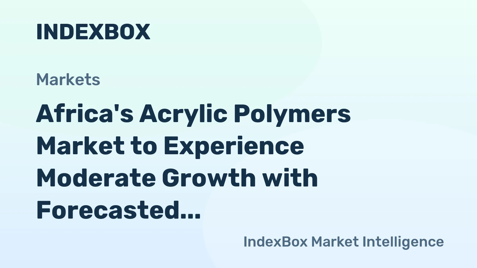 Africa's Acrylic Polymers Market to Experience Moderate Growth with Forecasted CAGR of +1.5% from 2024-2035