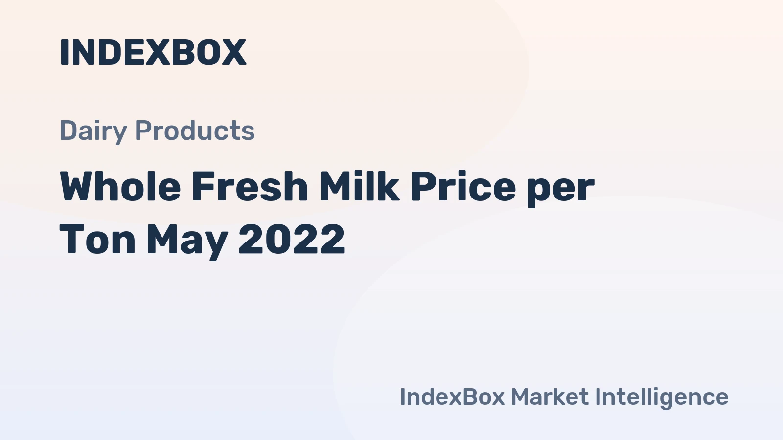 Whole Fresh Milk Price per Ton May 2022