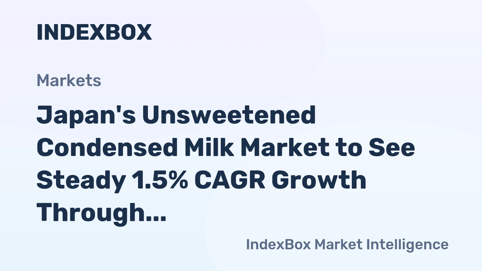 Japan's Unsweetened Condensed Milk Market to See Steady 1.5% CAGR Growth Through 2035