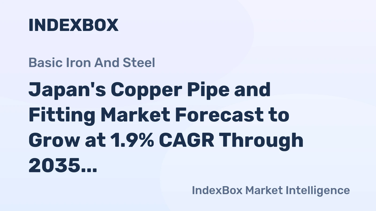 Japan's Copper Pipe and Fitting Market Forecast to Grow at 1.9% CAGR Through 2035
