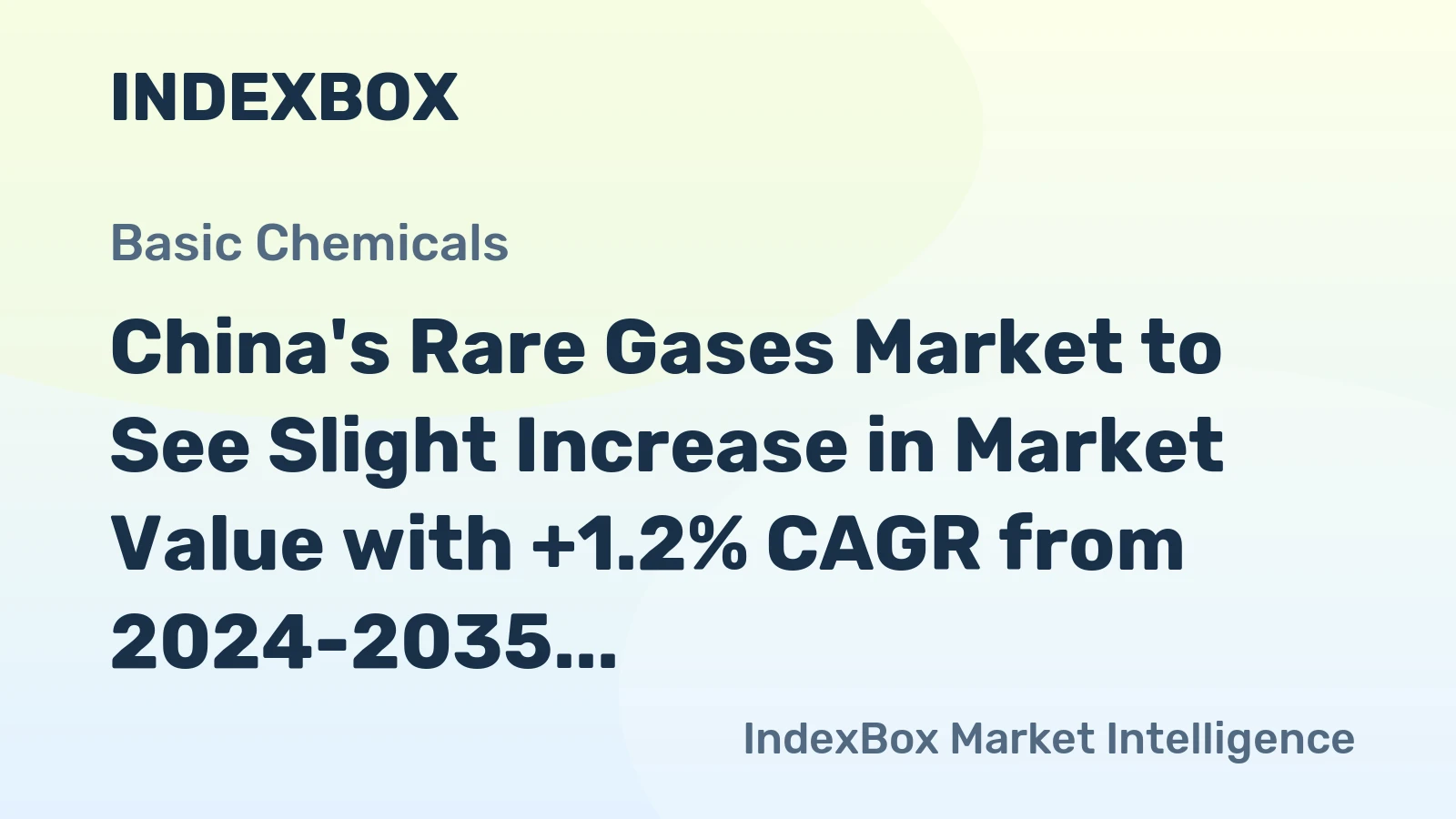 China's Rare Gases Market to See Slight Increase in Market Value with +1.2% CAGR from 2024-2035