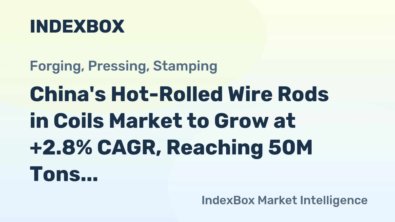 China's Hot-Rolled Wire Rods in Coils Market to Grow at +2.8% CAGR, Reaching 50M Tons by 2035