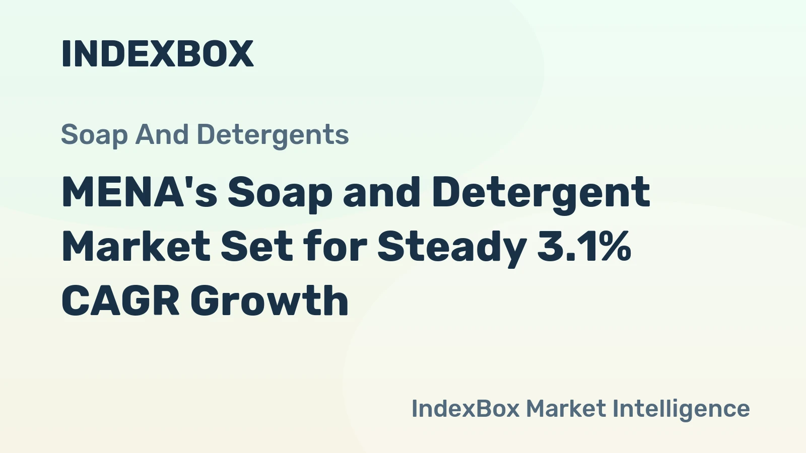 MENA's Soap and Detergent Market Set for Steady 3.1% CAGR Growth