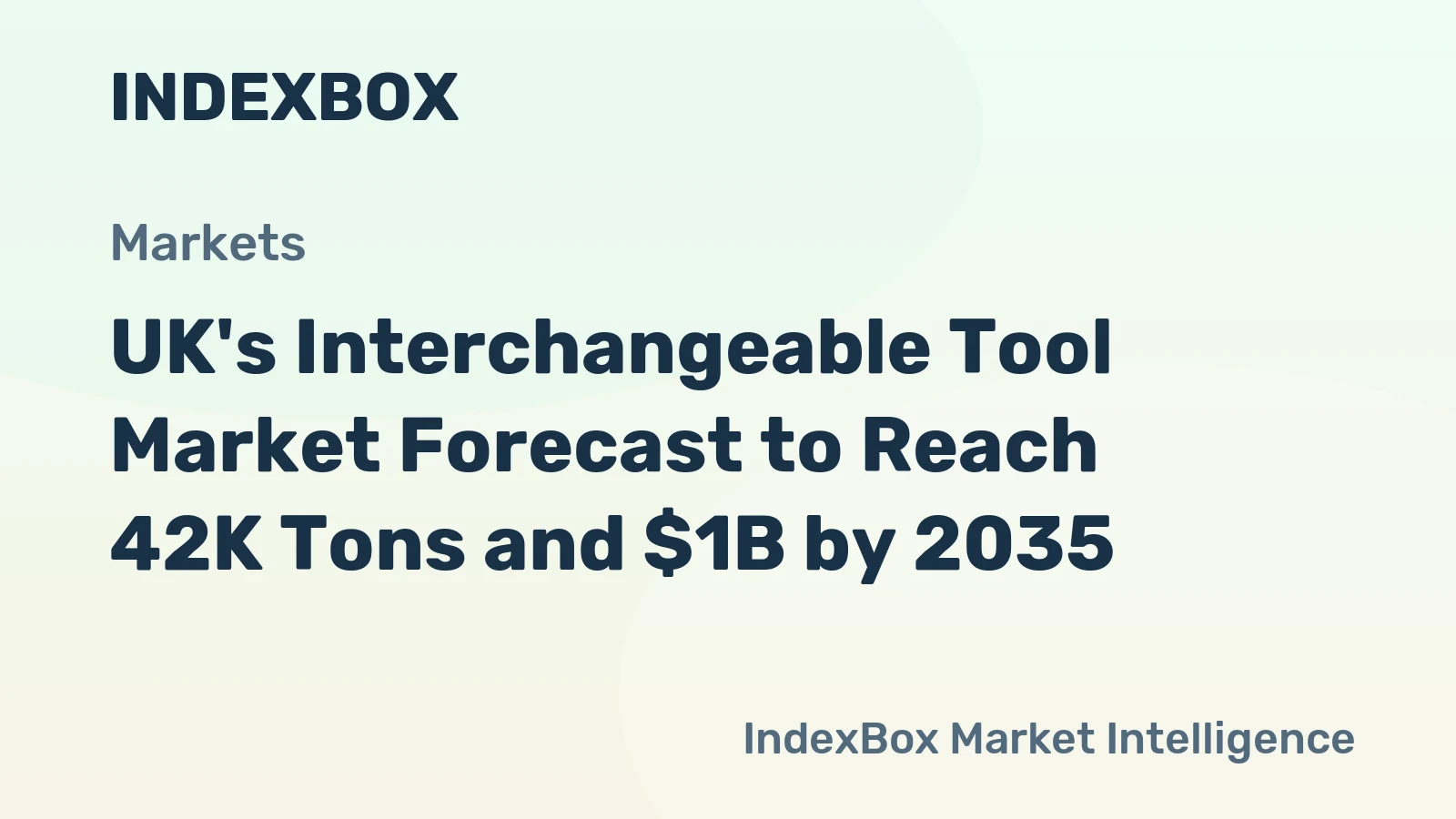 UK's Interchangeable Tool Market Forecast to Reach 42K Tons and $1B by 2035