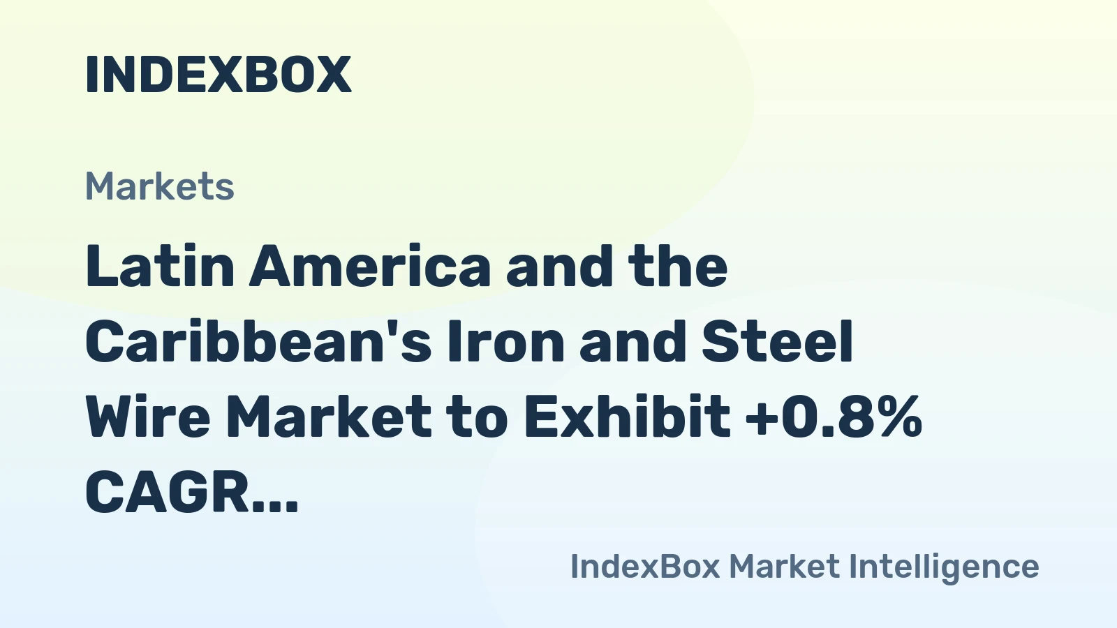 Latin America and the Caribbean's Iron and Steel Wire Market to Exhibit +0.8% CAGR Growth Through 2035