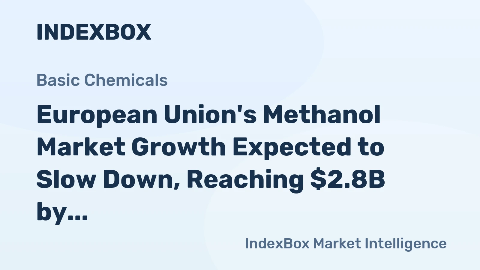 European Union's Methanol Market Growth Expected to Slow Down, Reaching $2.8B by 2035
