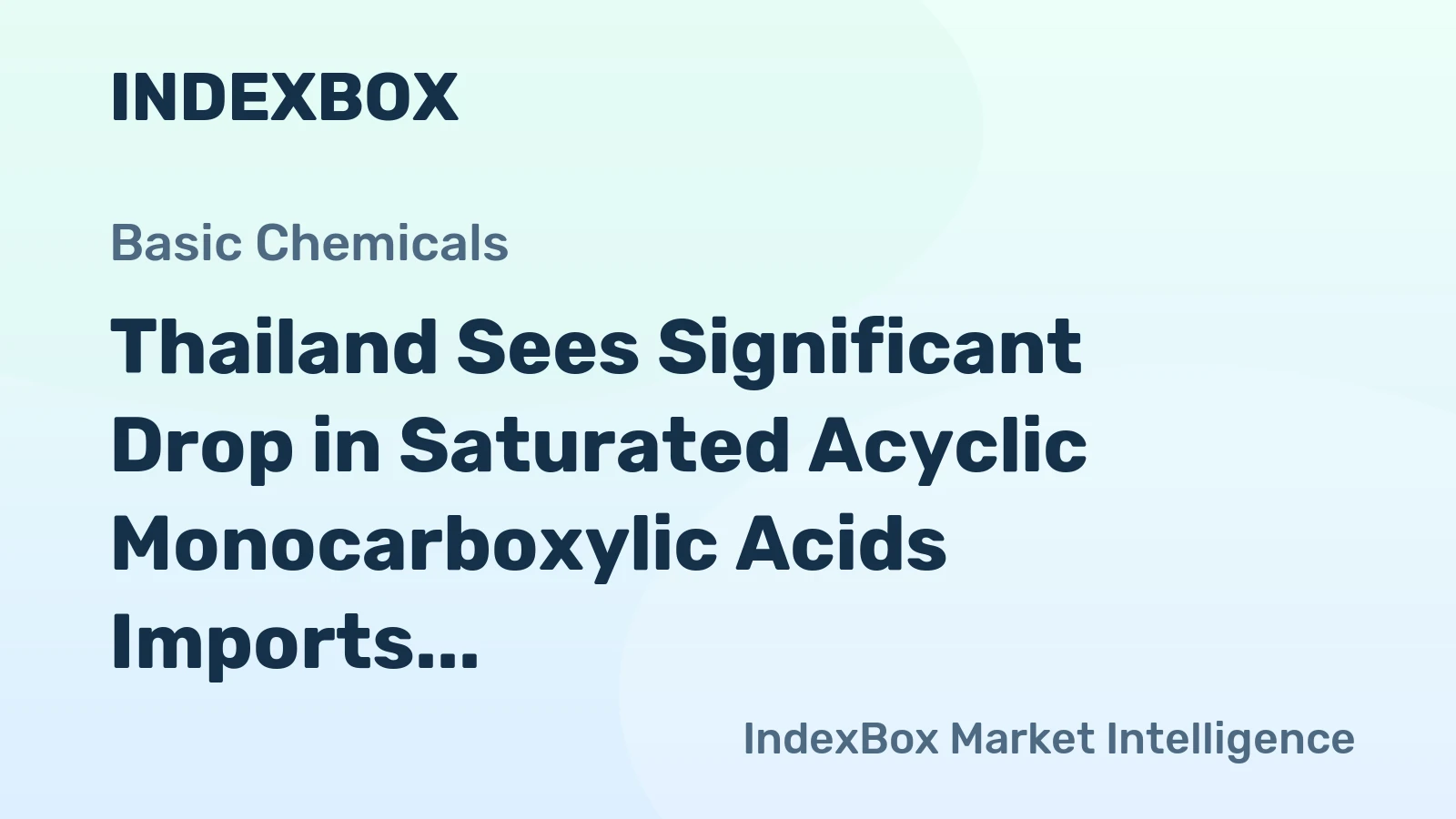 Thailand Sees Significant Drop in Saturated Acyclic Monocarboxylic Acids Imports, Falls to $319M in 2023