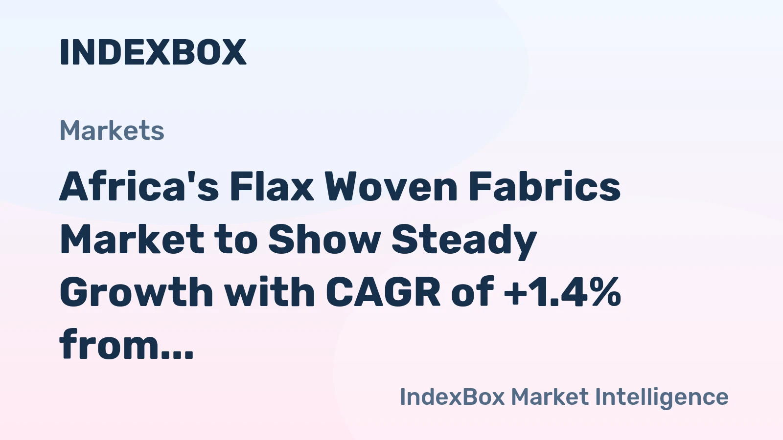 Africa's Flax Woven Fabrics Market to Show Steady Growth with CAGR of +1.4% from 2024 to 2035