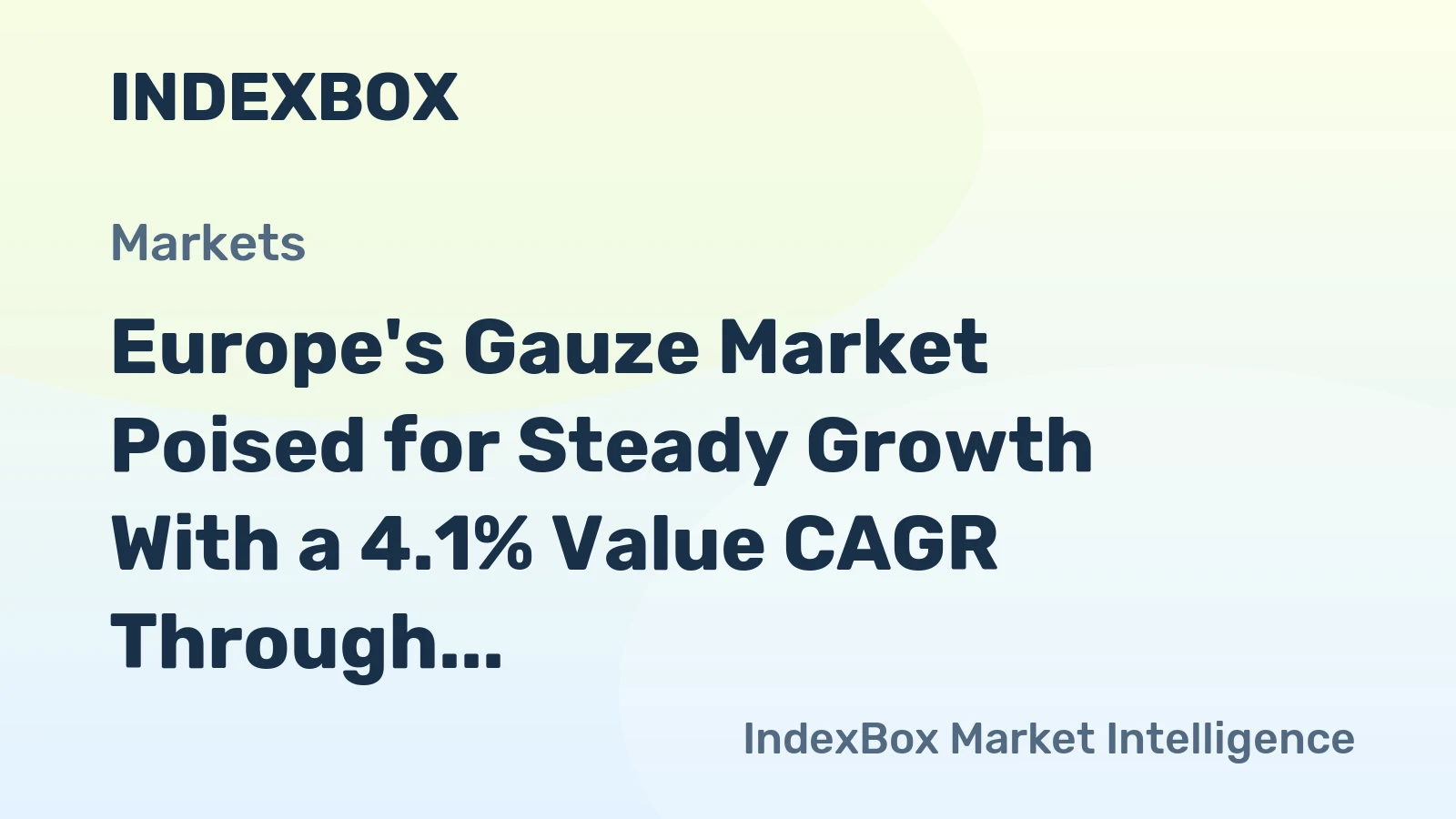 Europe's Gauze Market Poised for Steady Growth With a 4.1% Value CAGR Through 2035