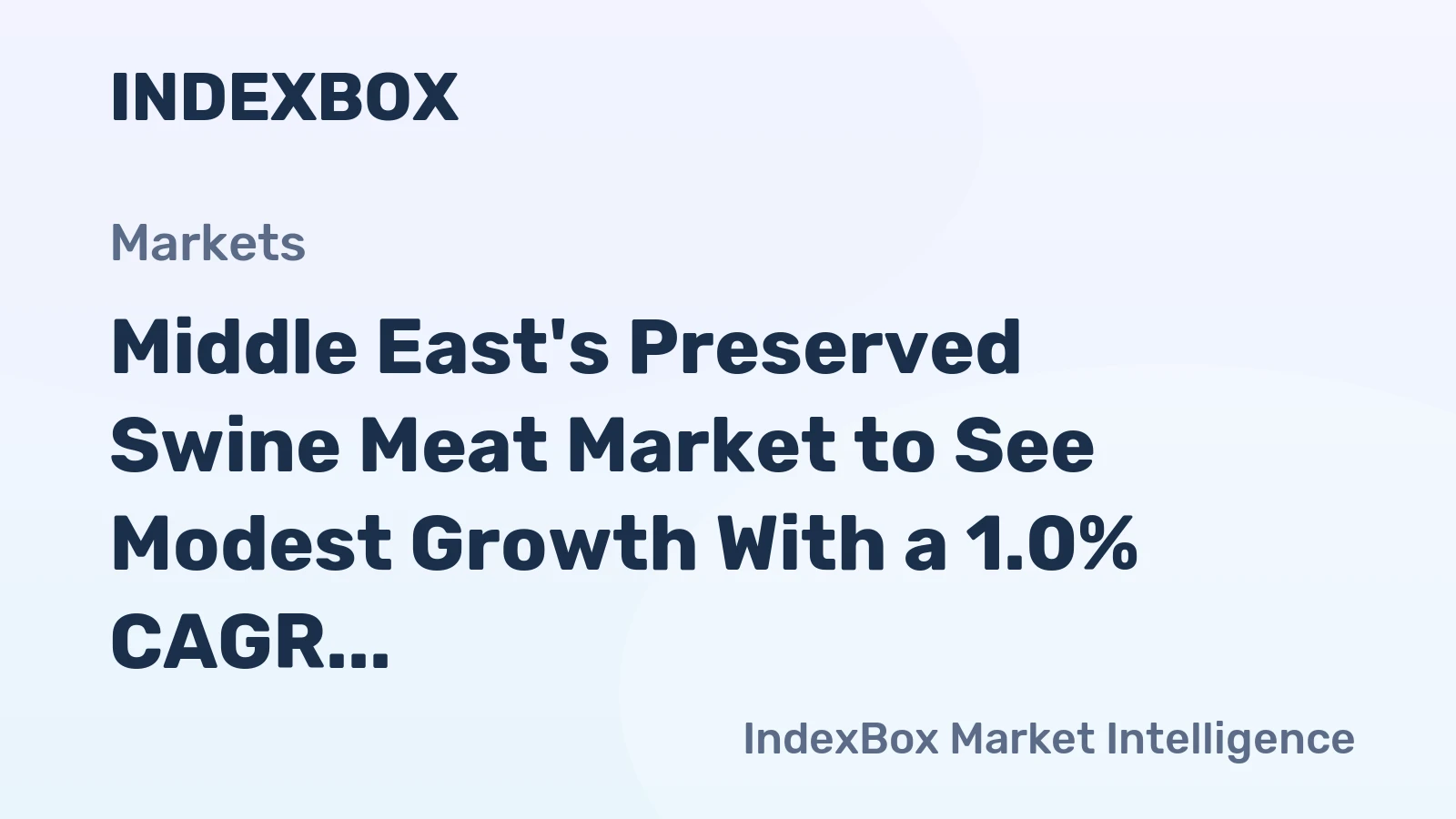 Middle East's Preserved Swine Meat Market to See Modest Growth With a 1.0% CAGR in Value Through 2035