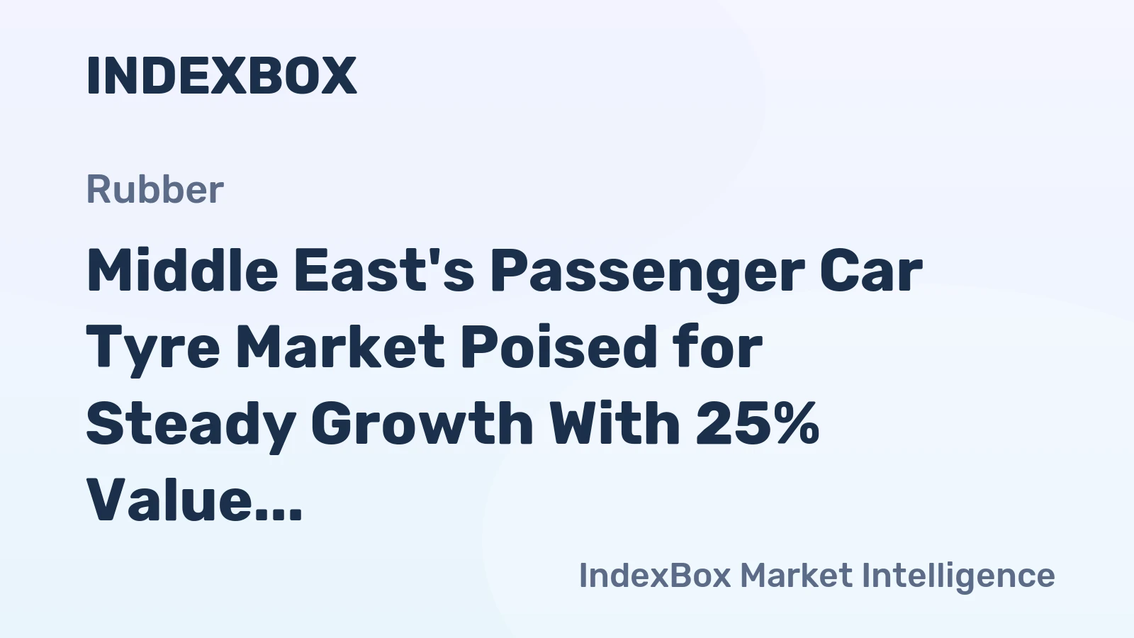 Middle East's Passenger Car Tyre Market Poised for Steady Growth With 25% Value CAGR Through 2035