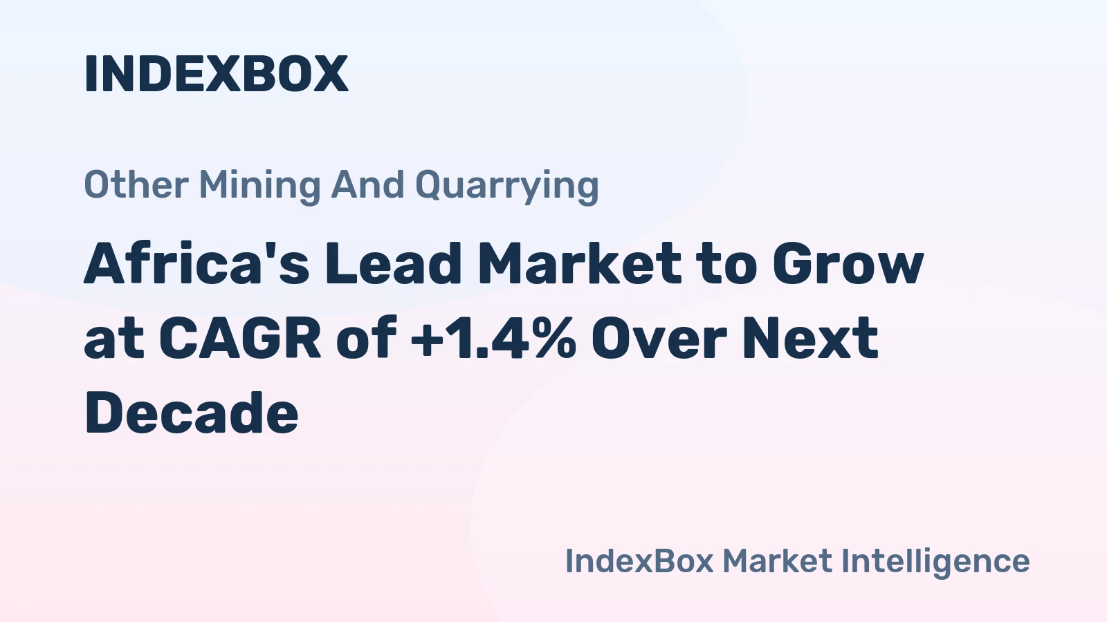 Africa's Lead Market to Grow at CAGR of +1.4% Over Next Decade