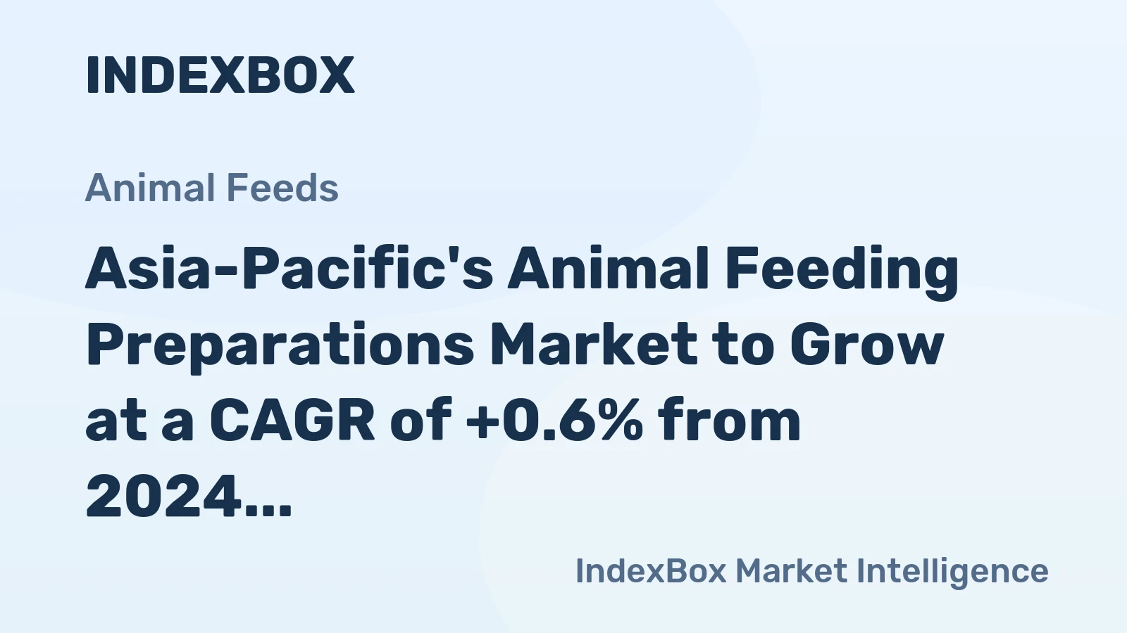 Asia-Pacific's Animal Feeding Preparations Market to Grow at a CAGR of +0.6% from 2024 to 2035