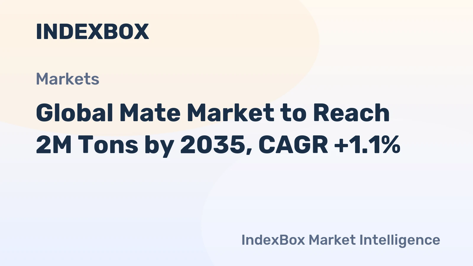Global Mate Market to Reach 2M Tons by 2035, CAGR +1.1%